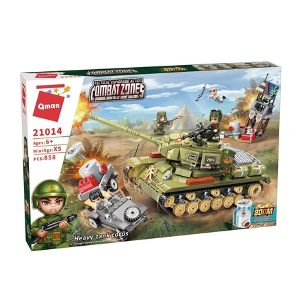 Set constructie, Qman, Combat Zone, Corp de tanc greu, 858 piese - eMAG.ro