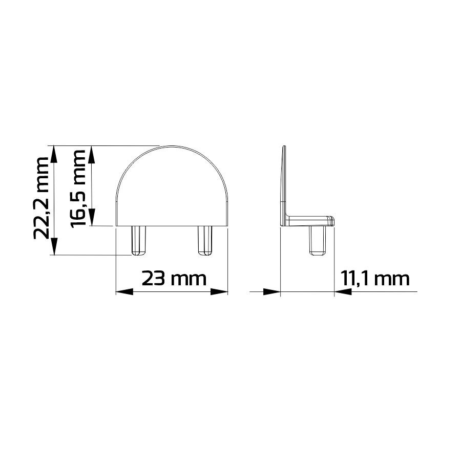 Capac Lateral PVC pentru Profil LED Incastrat 18x9mm, Gri - eMAG.ro