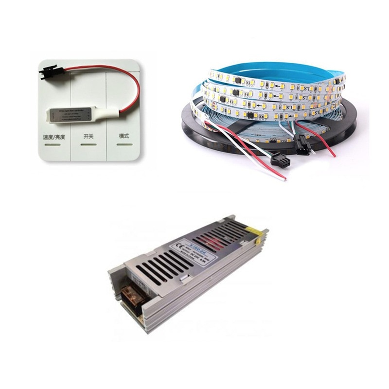 Kit Banda LED digitala Dream dinamica Ws2811ic 10 metri Alb Rece cu transformator si controler ...