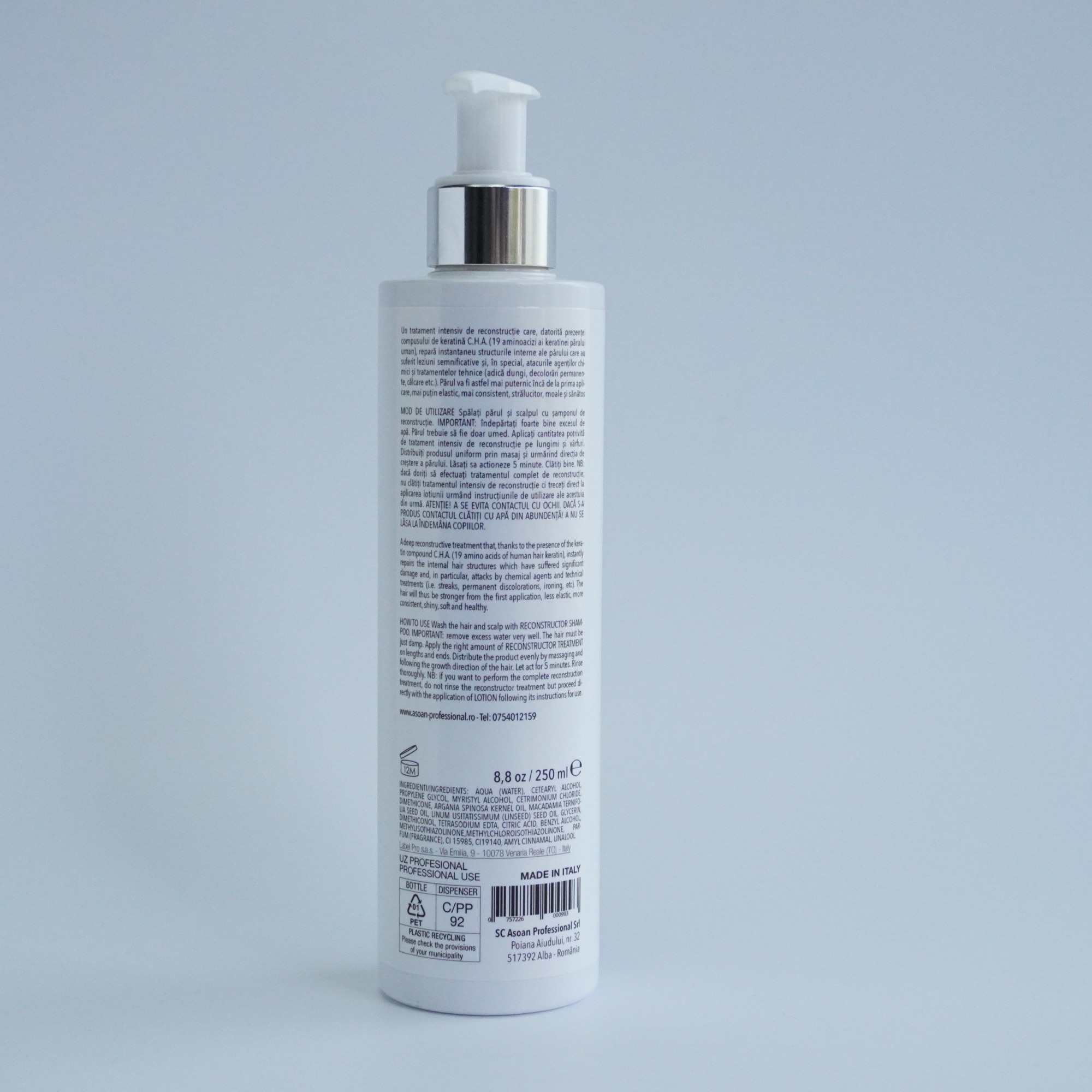 Tratament Intensiv de Reconstructie ASOAN Professional, 250 ml - eMAG.ro