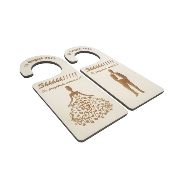 Set Placute Usa Miri, Personalizate, Nunta, Lemn Natur, 15x6cm ...