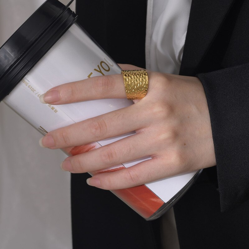 Inel dama, Inox, Reglabil, Auriu - eMAG.ro