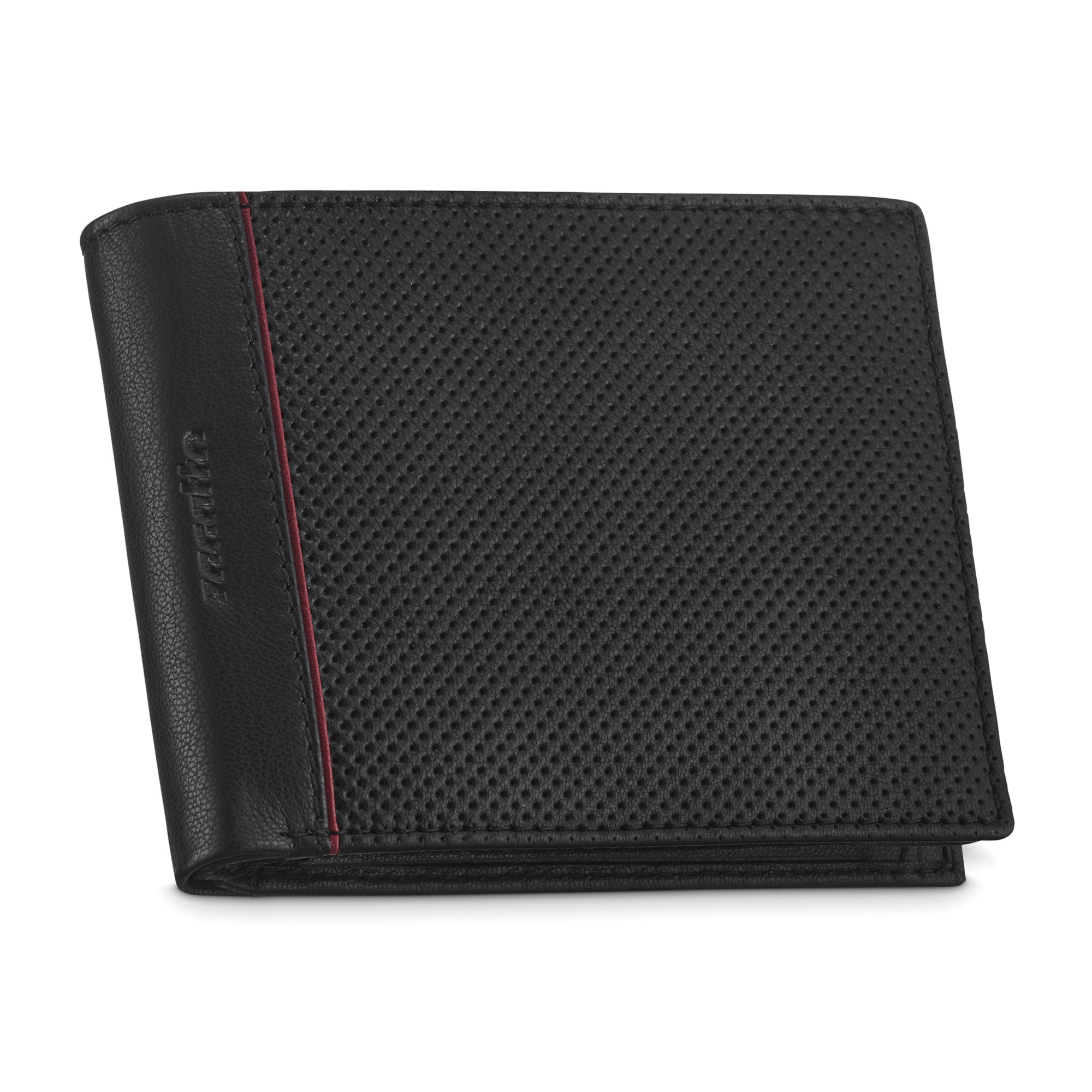 Portofel barbati Zagatto, Piele naturala, RFID, 9.5x12.5x2 cm, Negru ZG ...