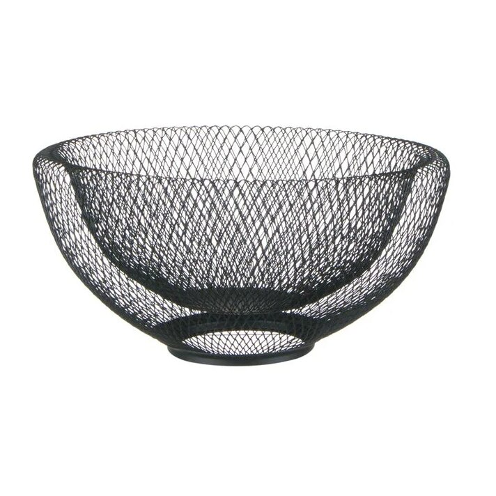 Fructiera metalica rotunda, Negru, 30x15 cm - eMAG.ro