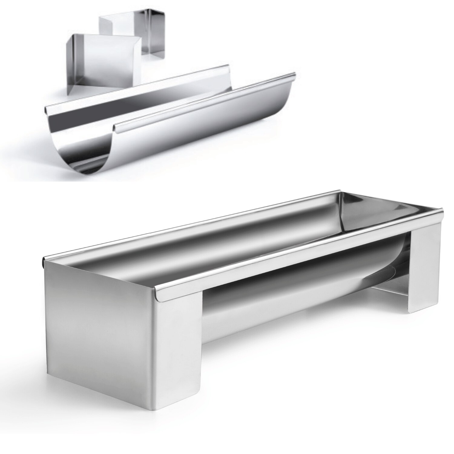 Forma de inox pentru copt rulada semirotunda, 30x10x7cm, Ibili - eMAG.ro