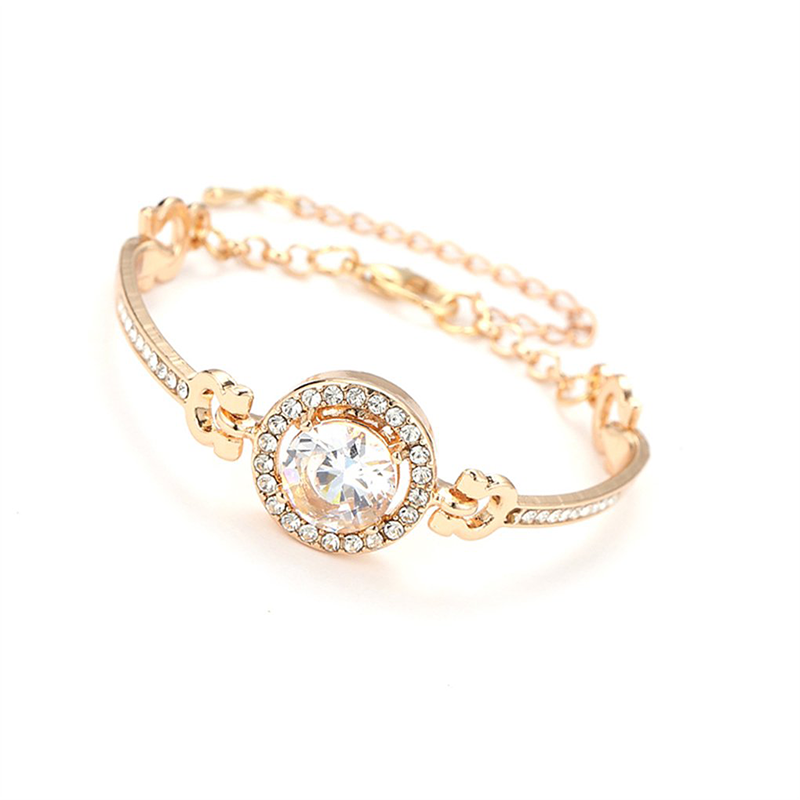 Bratara dama, model fashion, cristale semipretioase, aurie, dimensiune ...