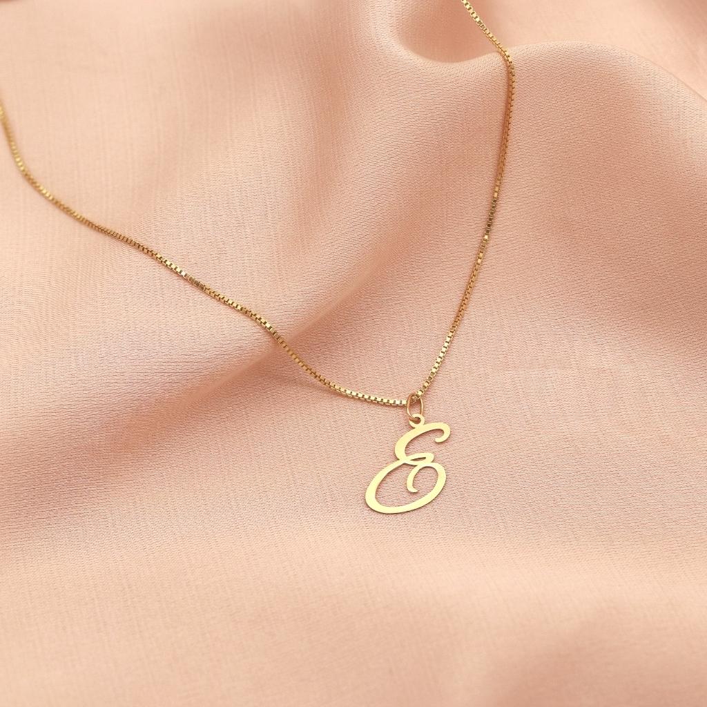 Pandantiv Aur Galben 14k cu Initiala E - eMAG.ro