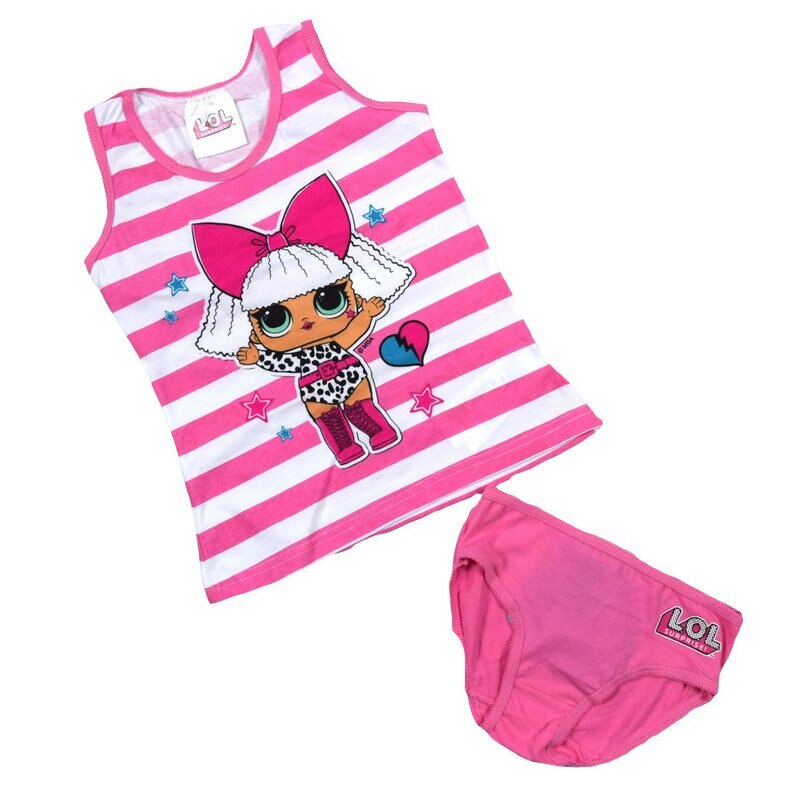 Set maieu si chiloti, bumbac, LOL, roz - eMAG.ro