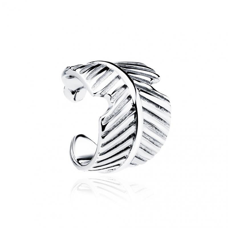 Cercel ear cuff argint 925, JW87, model frunza - eMAG.ro