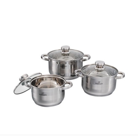 Set de oale bombate din inox, 6 piese - eMAG.ro