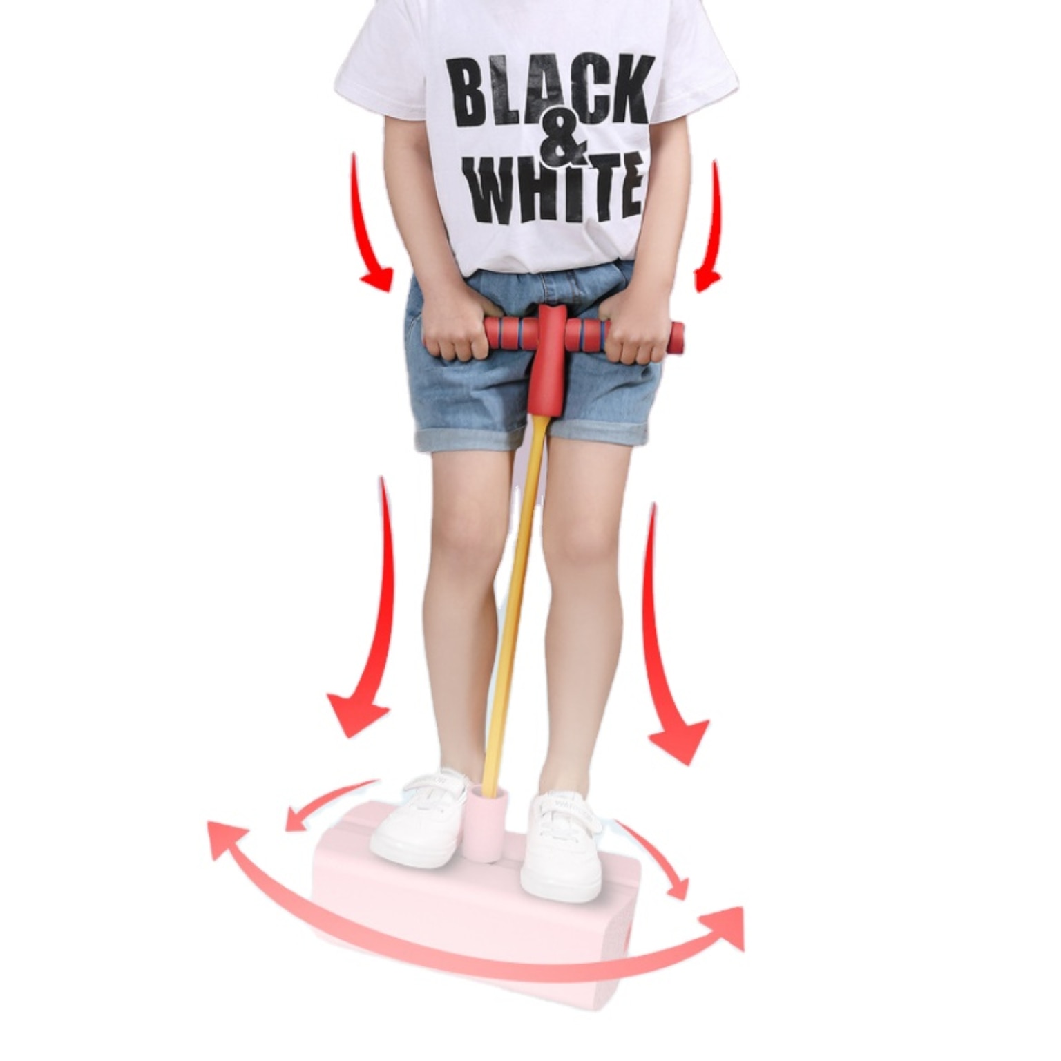 Jucarie Elastica din Spuma Pogo Stick cu Sunete Squeaki, 20x40x8 cm ...