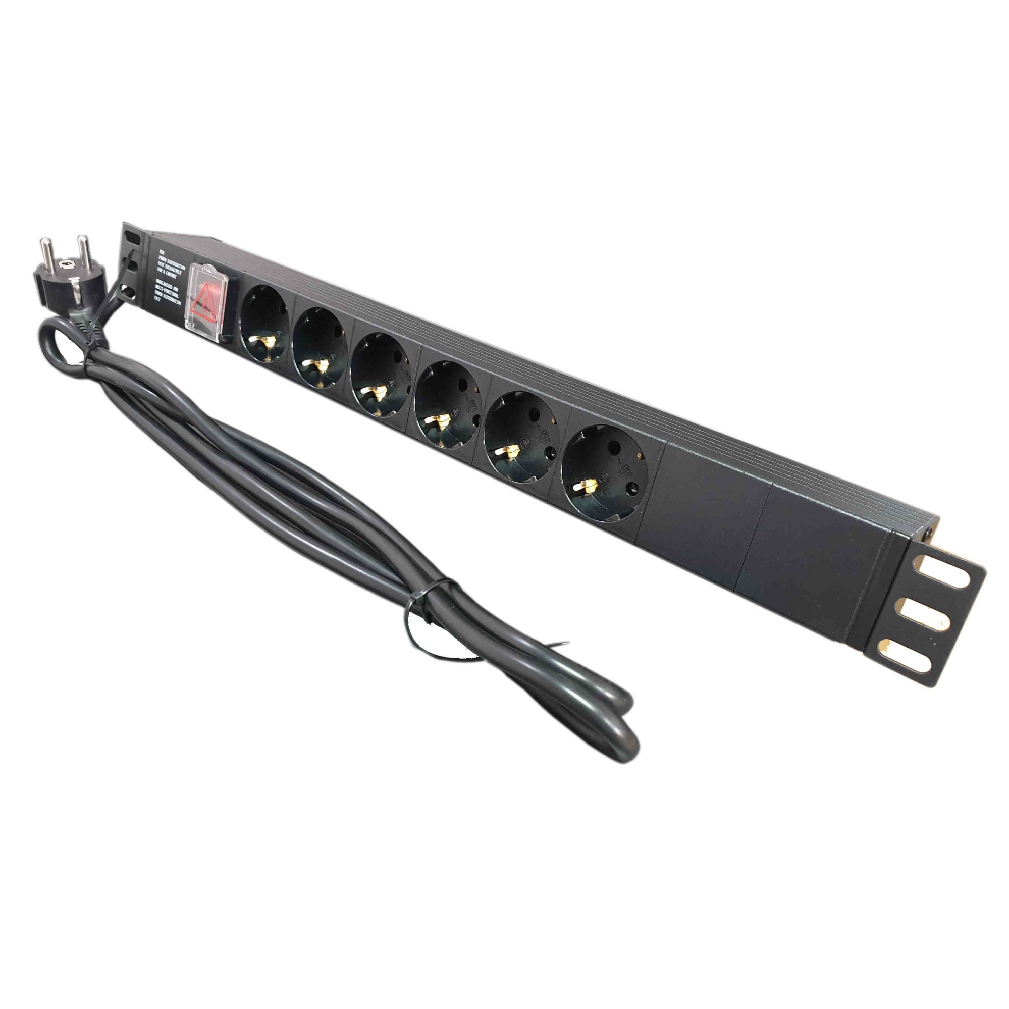 Конткат за вграждане LanKATT, Алуминиева PDU стойка 19'', 6 SCHUKO ...