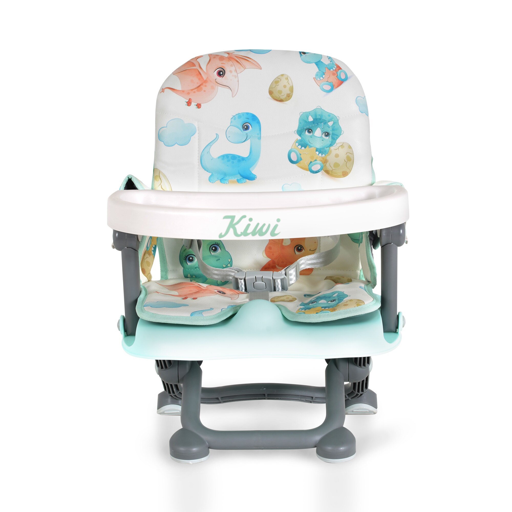 Поставка за маса Kangaroo Kiwi Booster Dinos 30x35x50 см, Тюркоаз - eMAG.bg
