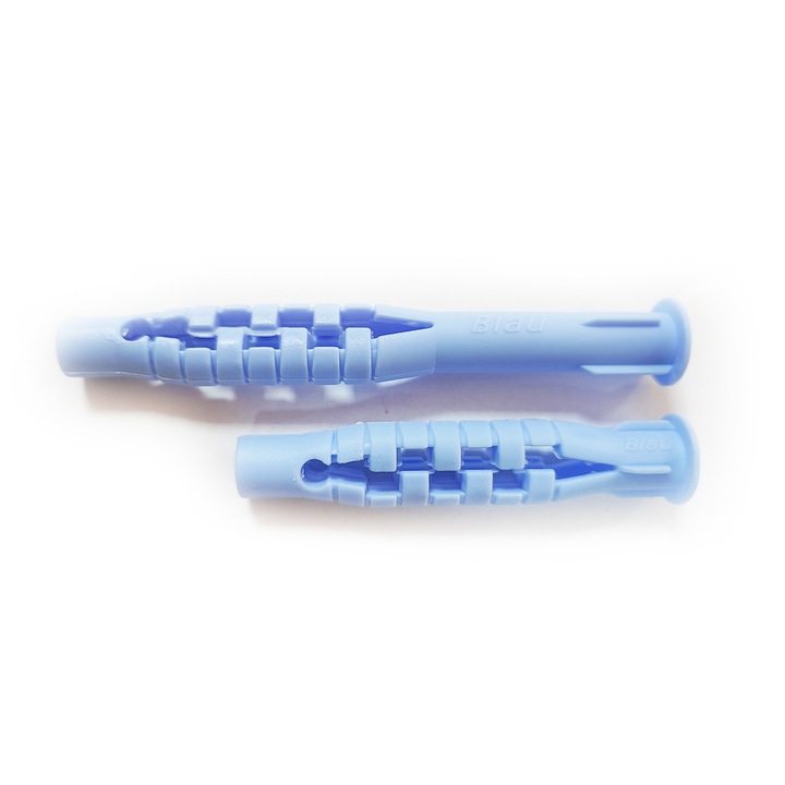 Set 100 Dibluri plastic Blue pentru beton si caramida 6x45 - eMAG.ro