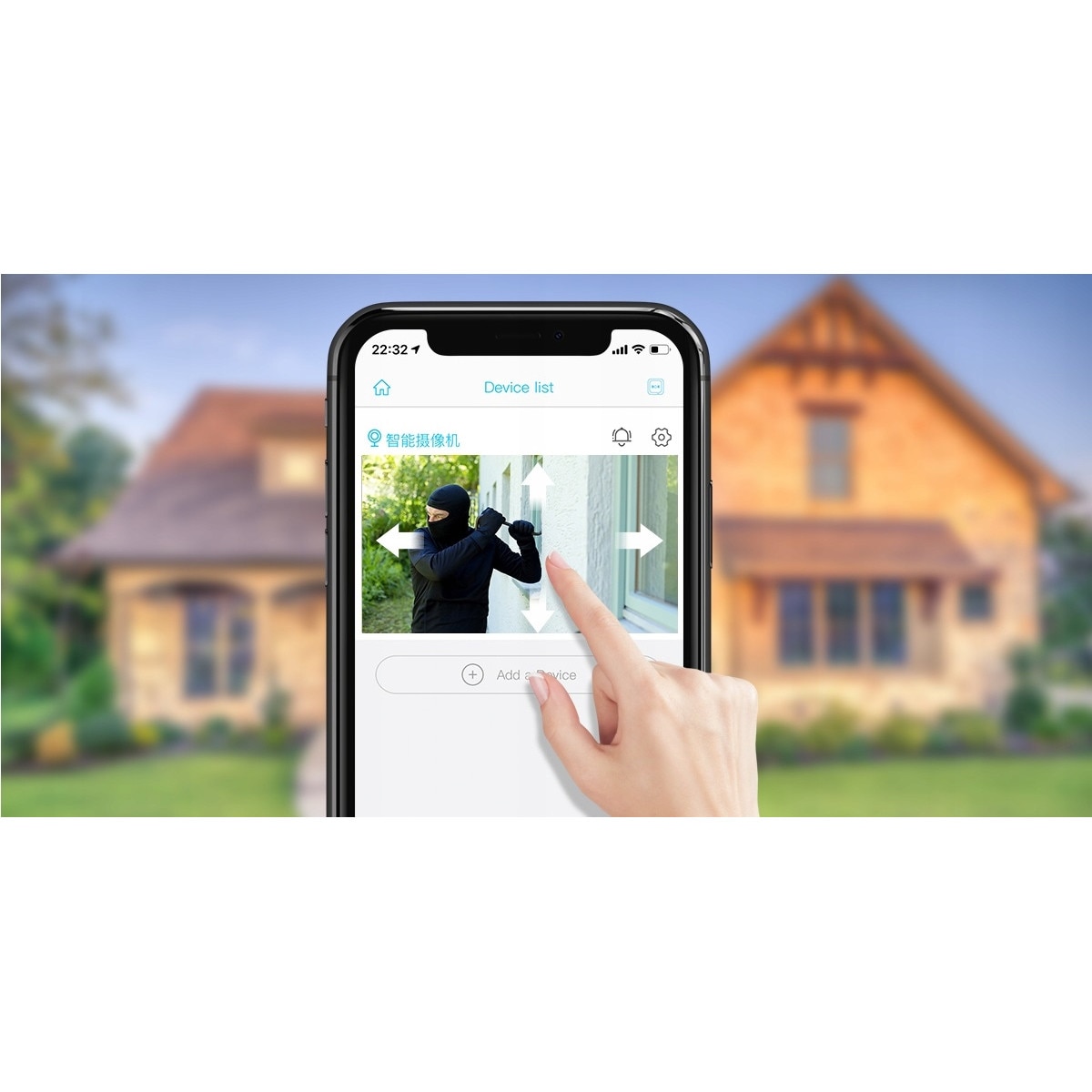 Camera de supraveghere exterioara profesionala, Full HD, rotire, leduri ...