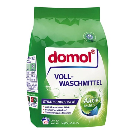 Detergent de rufe pudra White, Domol,1.35 Kg, 20 spalari - eMAG.ro