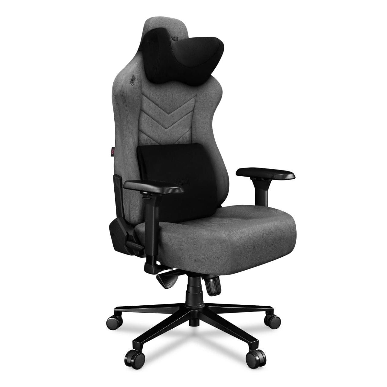 Scaun gaming YUMISU 2053 Cloud Black Textil Gri - eMAG.ro