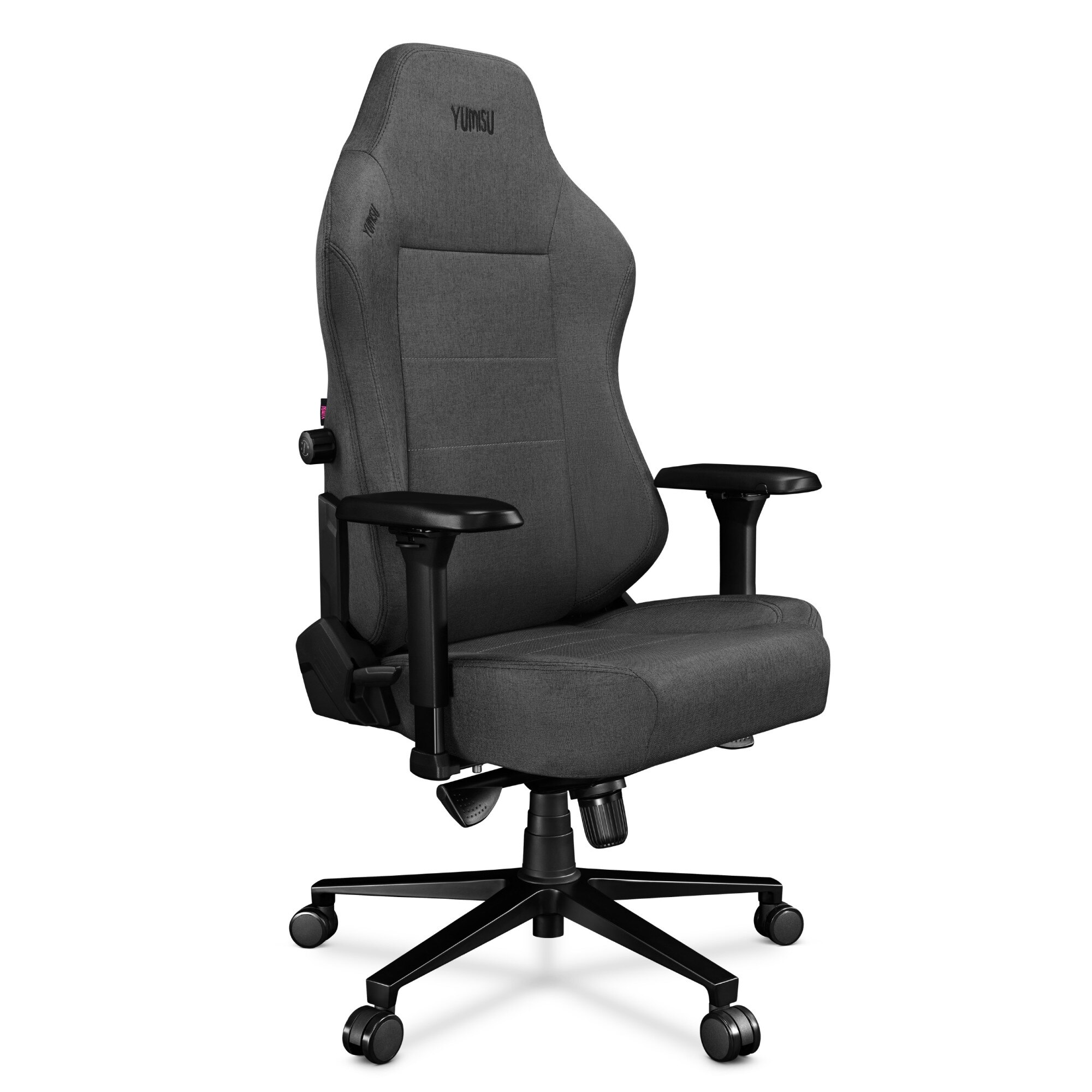 Scaun gaming YUMISU 2054 Grey Black Textil - eMAG.ro