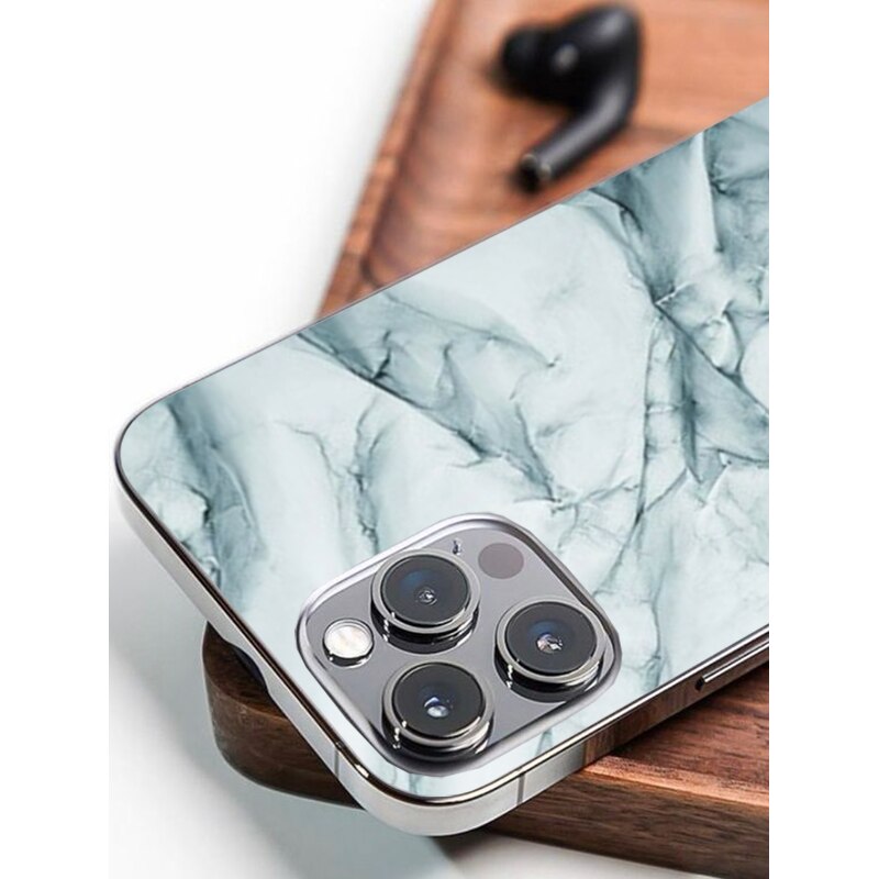 Гръб Folie Skin за Apple Iphone 14, мраморно бял дизайн, висок захват ...