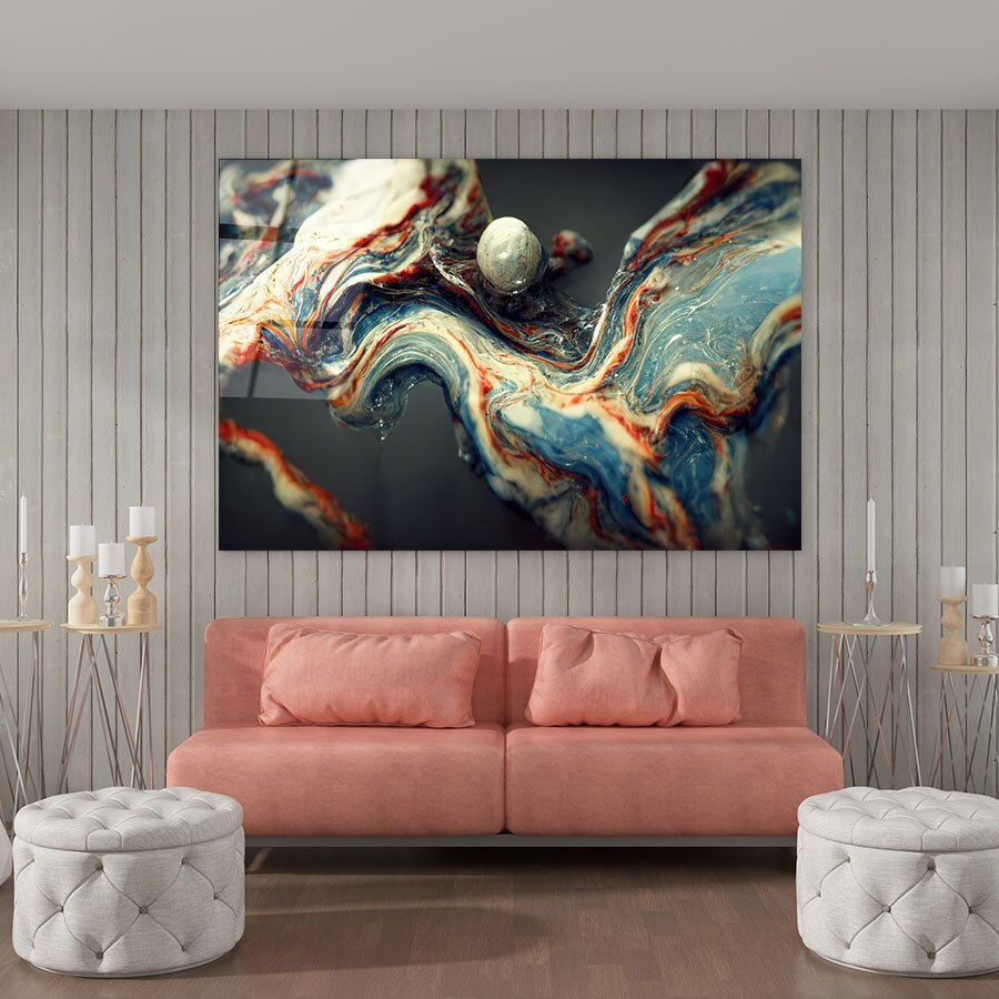 Tablou Sticla, Marble Texture, 80x120cm - eMAG.ro