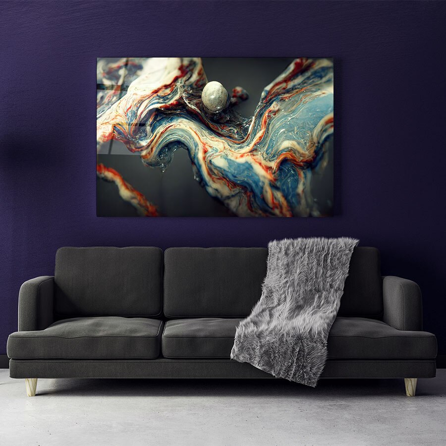 Tablou Sticla, Marble Texture, 80x120cm - eMAG.ro