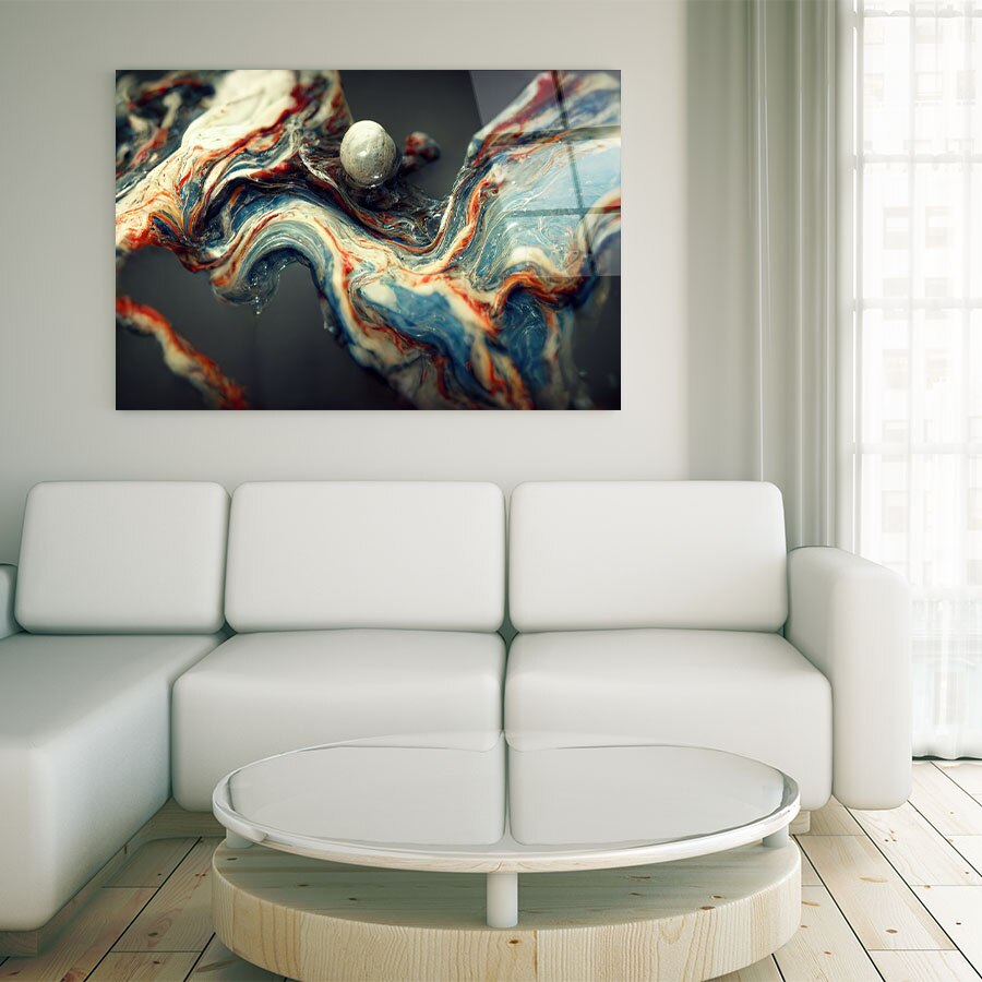 Tablou Sticla, Marble Texture, 80x120cm - eMAG.ro