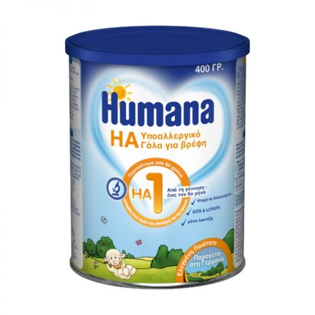 Lapte praf hipoalergenic pentru sugari Humana, HA1, 400 g, 0-6 luni ...