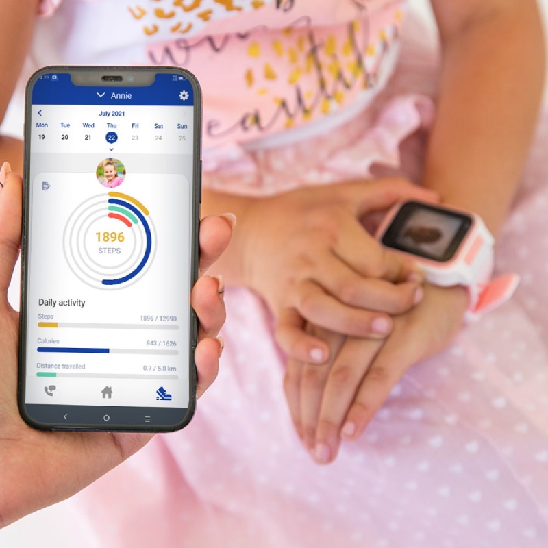 Детски смарт часовник MyKi 4 (4G), Розов/Бял - eMAG.bg