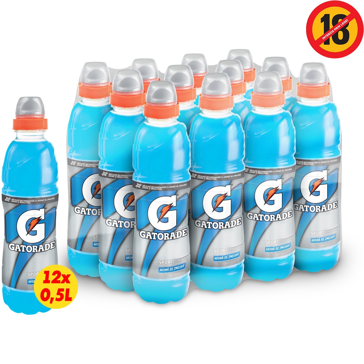 Gatorade Cool Blue, Pet, 12 x 0.5L - eMAG.ro