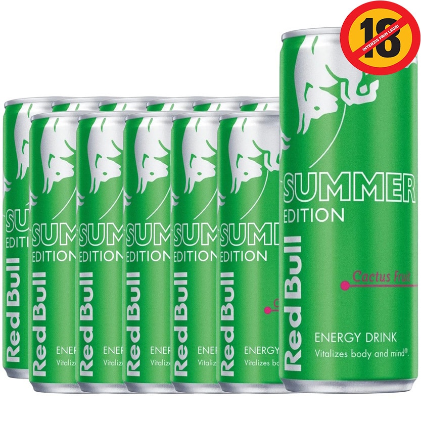 Bautura energizanta Red Bull, aroma fruct de Cactus, 12 x 250ml - eMAG.ro