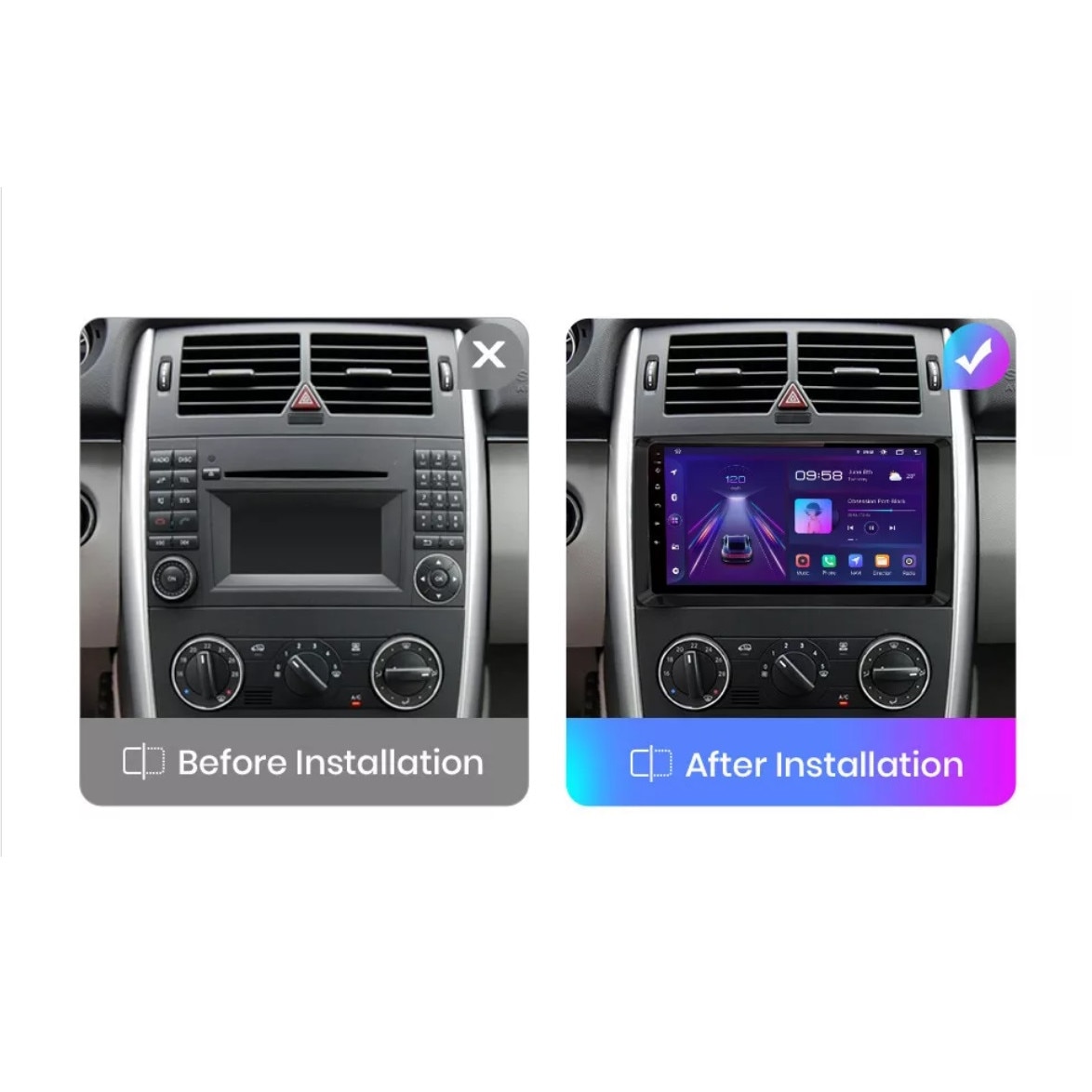 Navigatie Android 11, Ecran 9″, 2GB RAM 32GB Memorie Interna, Procesor ...