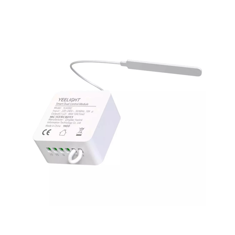 Releu Yeelight Smart Dual Control Module, Wi-Fi, Bluetooth, cu nul, 220 ...