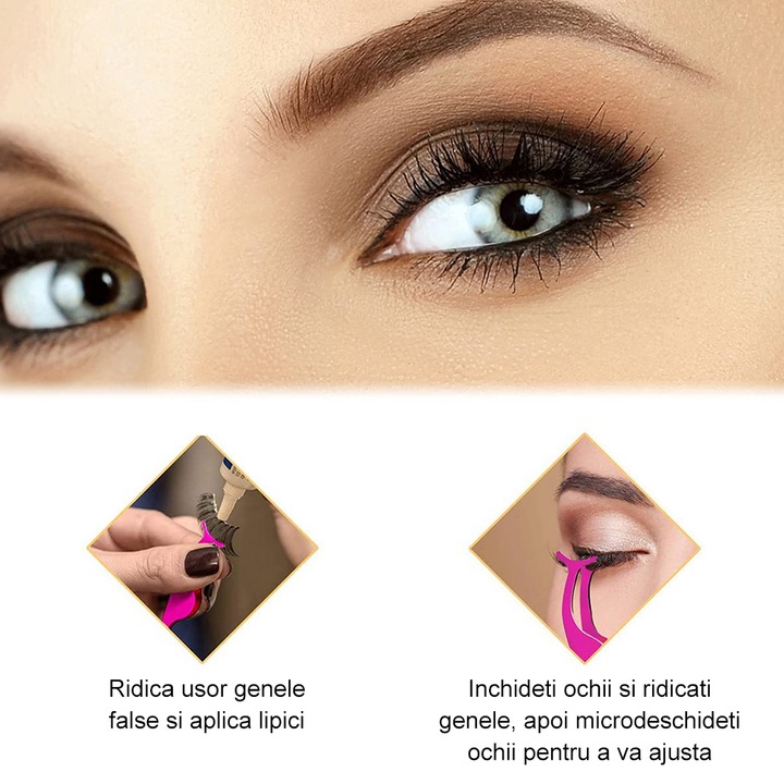 Set 20 perechi gene false 3D tip banda din par de nurca, Vaxiuja ...