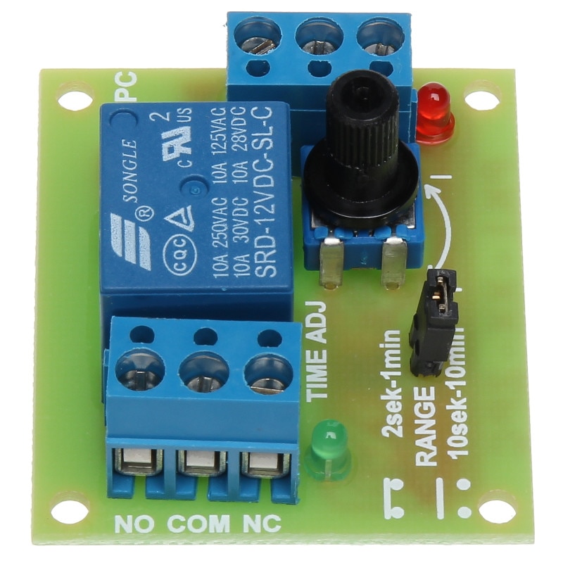 Releu temporizat prelungire impuls 12V/10A - eMAG.ro