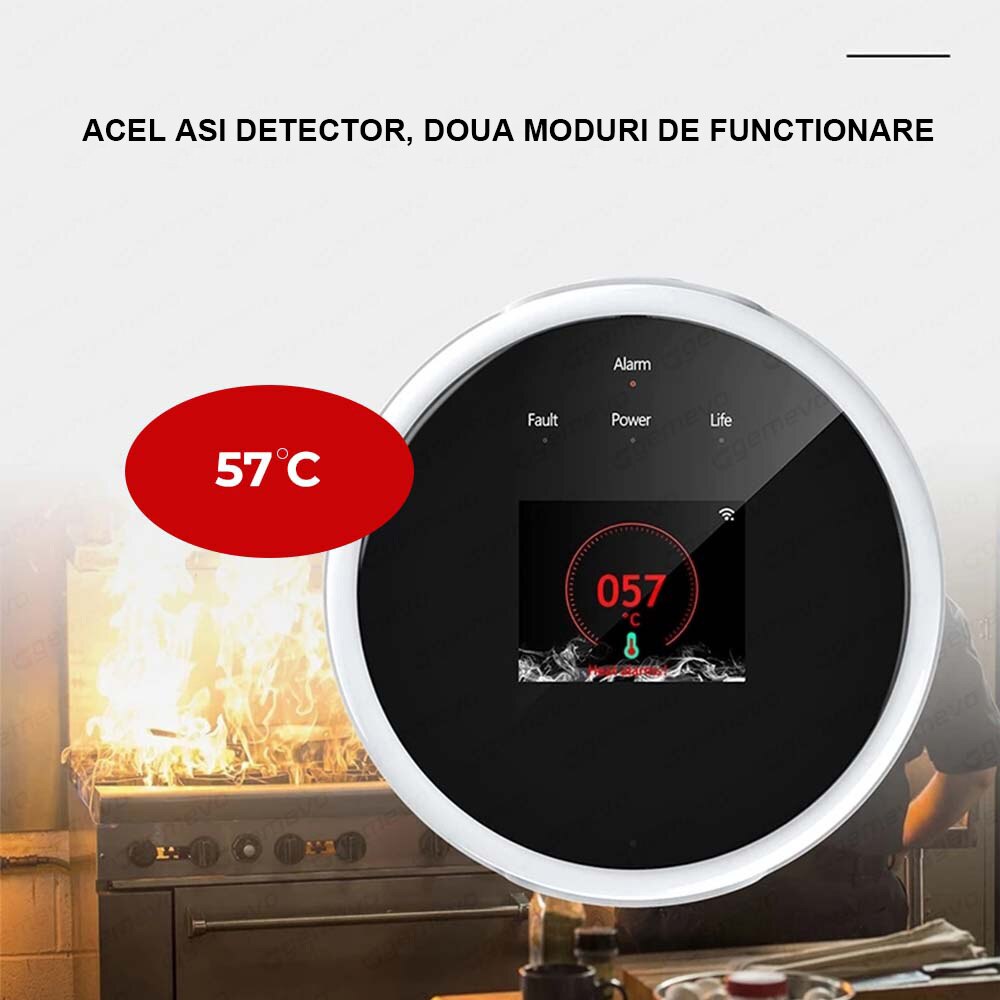 Senzor detectare gaze wireless, Sundiguer, Portabil, Afisaj digital ...