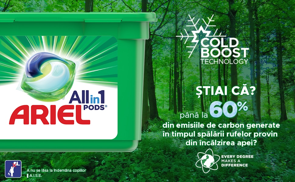 Detergent de rufe capsule Ariel All in One PODS Mountain Spring, 2x50 ...