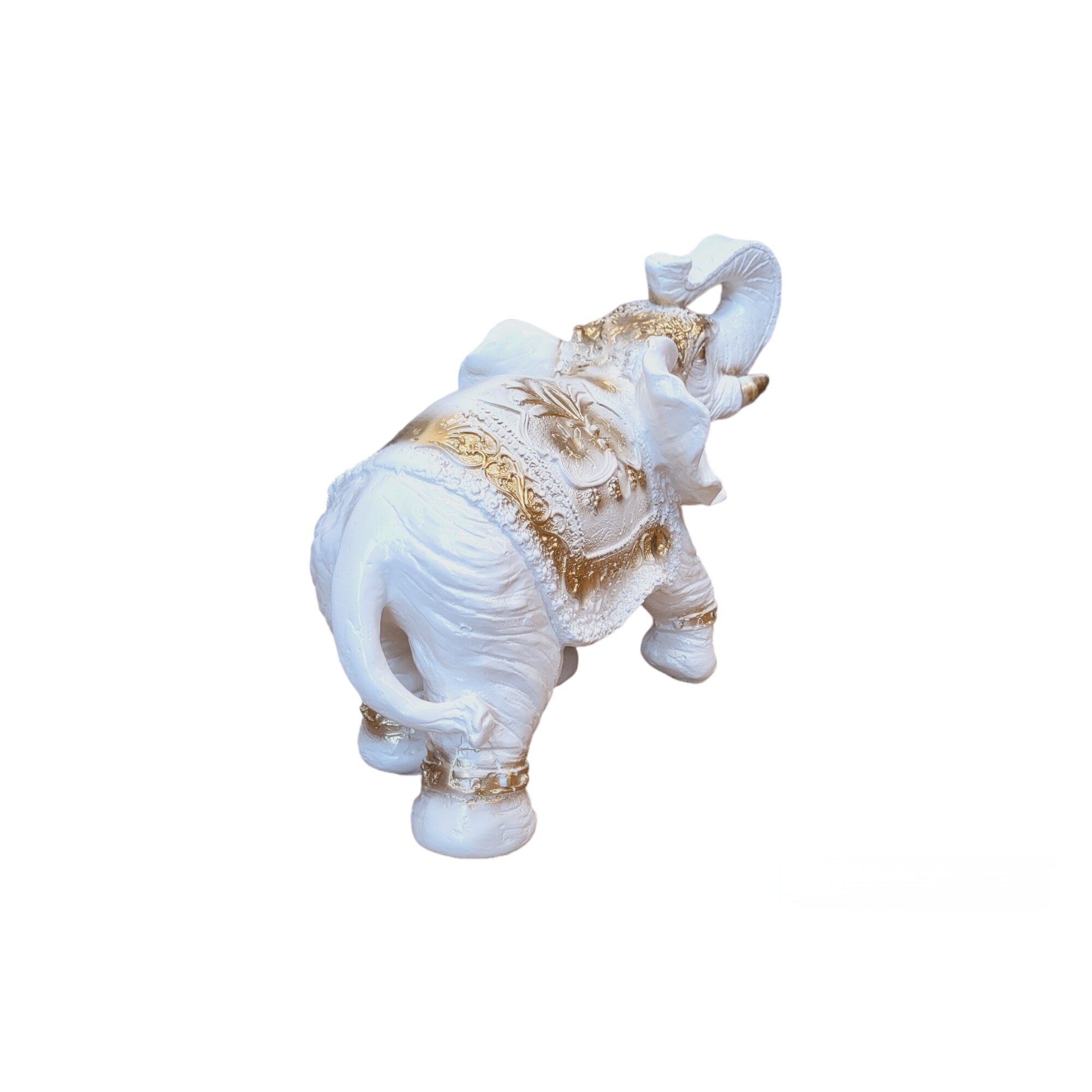 Statueta Elefant African, alb aur, realizata manual, 28x16x36 - eMAG.ro