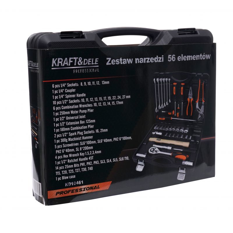Szerszámkészlet, Kraft&Dele, 56 darab - eMAG.hu