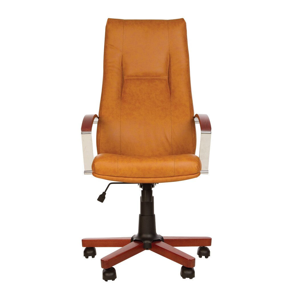 Scaun directorial KING WOOD, Brun deschis piele ecologica - eMAG.ro