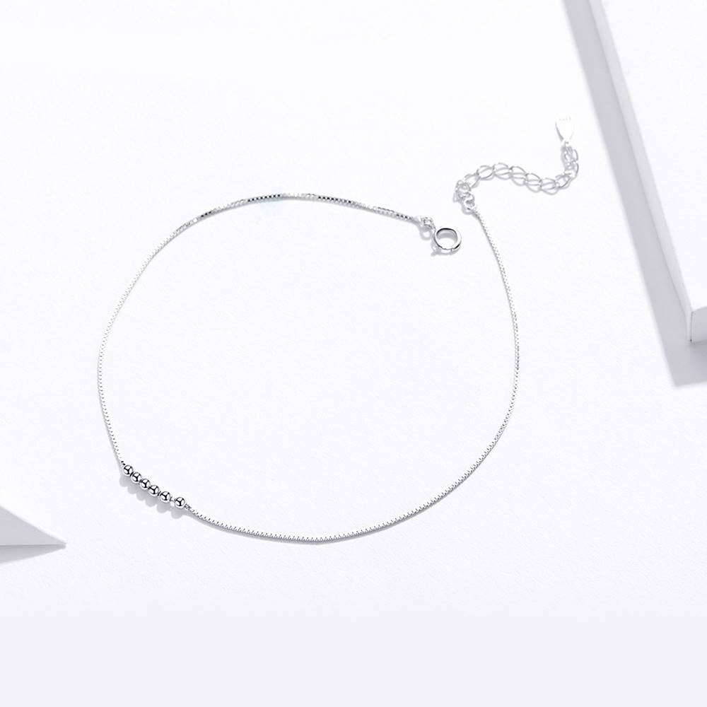 Bratara de picior din Argint placata cu Rodiu, Spiral - eMAG.ro