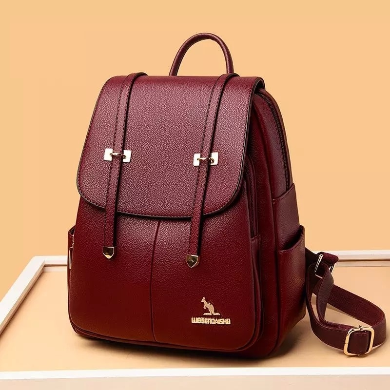 Rucsac dama, Wei Sen Dai Shu, grena, 33x26x14cm - eMAG.ro