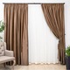 Set 2 draperii cu rejansa, catifea, maro, 300x250 cm - eMAG.ro