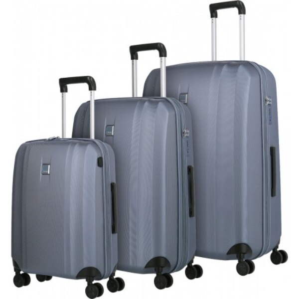 Set 3 trolere, Titan, Policarbonat, Gri - eMAG.ro