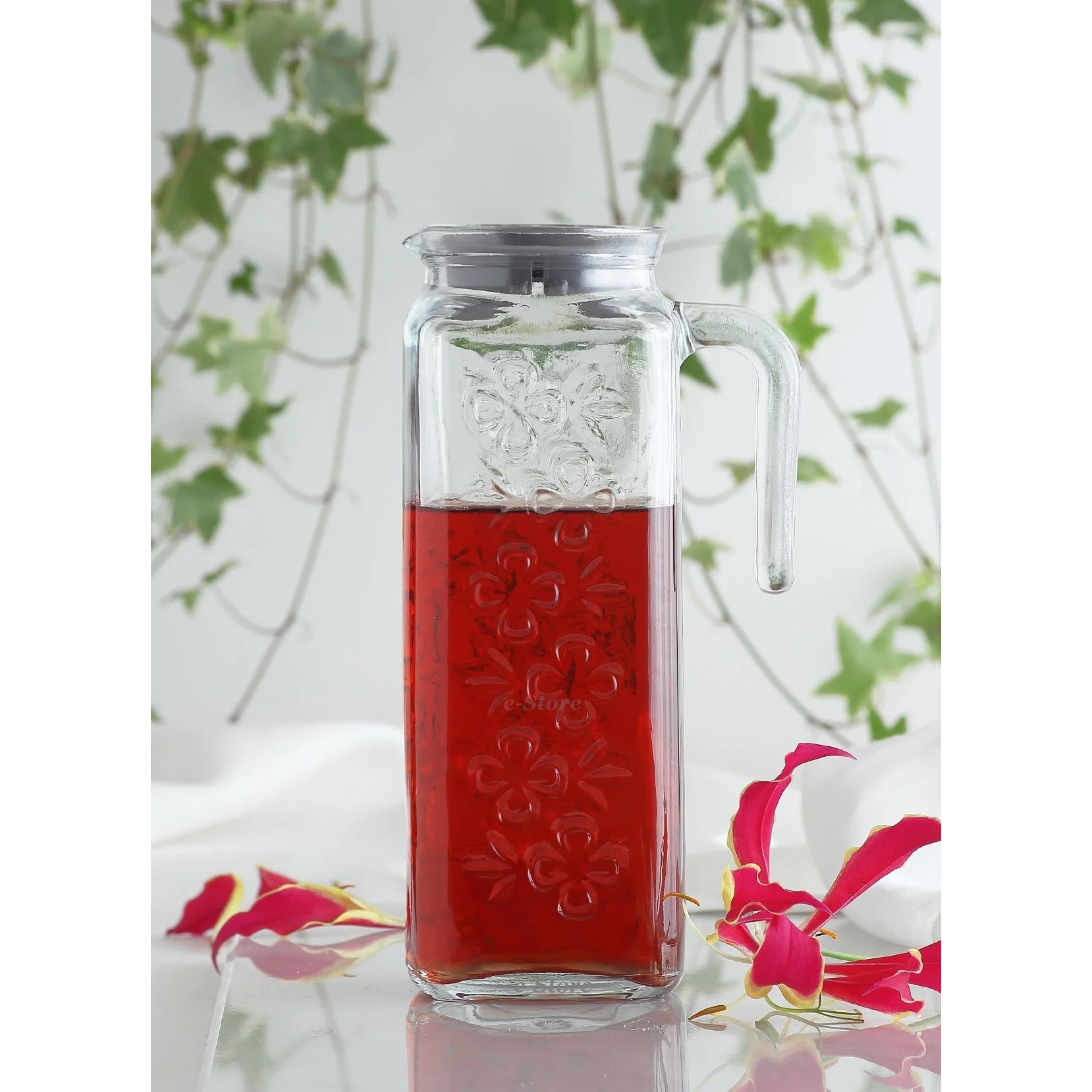 Set 7 piese, carafa sticla si 6 pahare, 1.4l - eMAG.ro