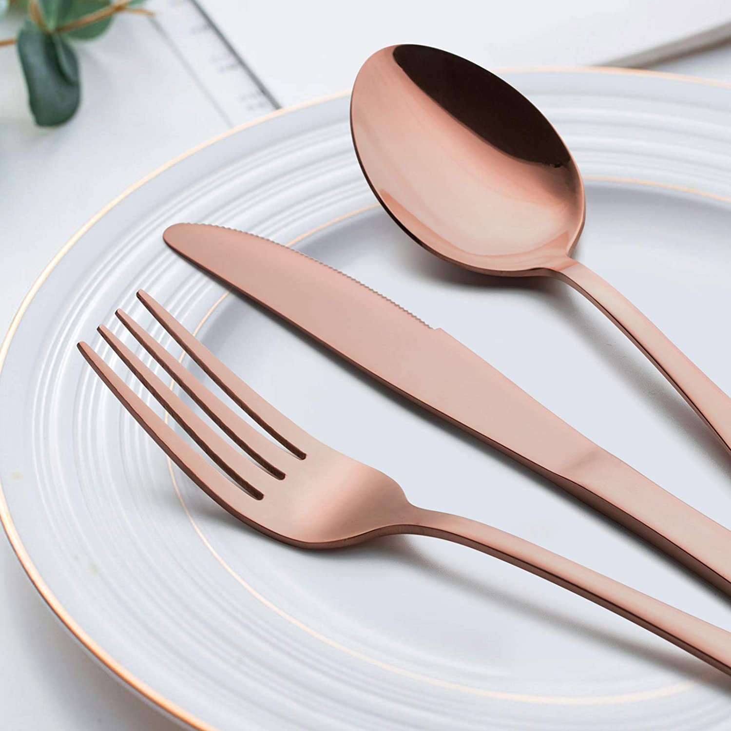 Set 20 tacamuri, Inox, Rose Gold - eMAG.ro
