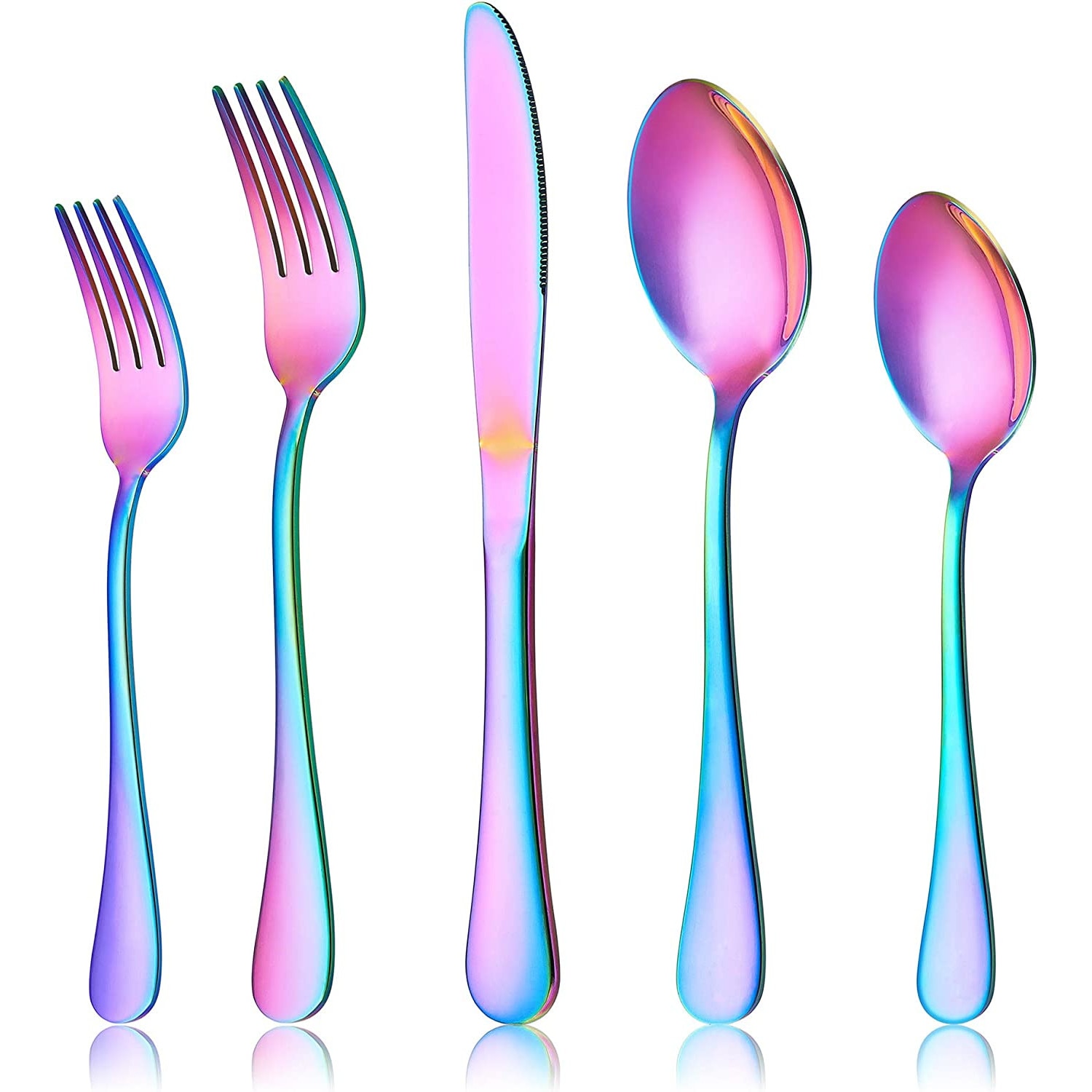 Set 20 tacamuri, Inox, Multicolor - eMAG.ro