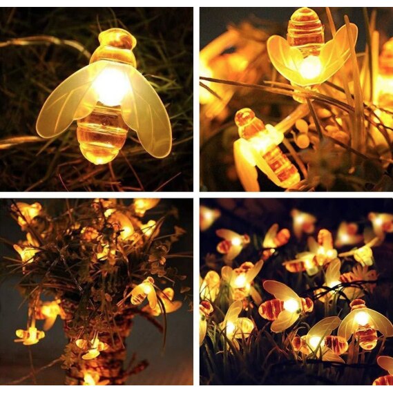 Ghirlanda solara cu 50 albinute LED interior-exterior - eMAG.ro