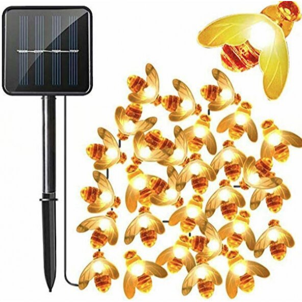 Ghirlanda solara cu 50 albinute LED interior-exterior - eMAG.ro