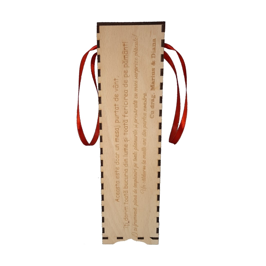 Cutie de vin, Personalizata, La multi ani, CTVA002 - eMAG.ro