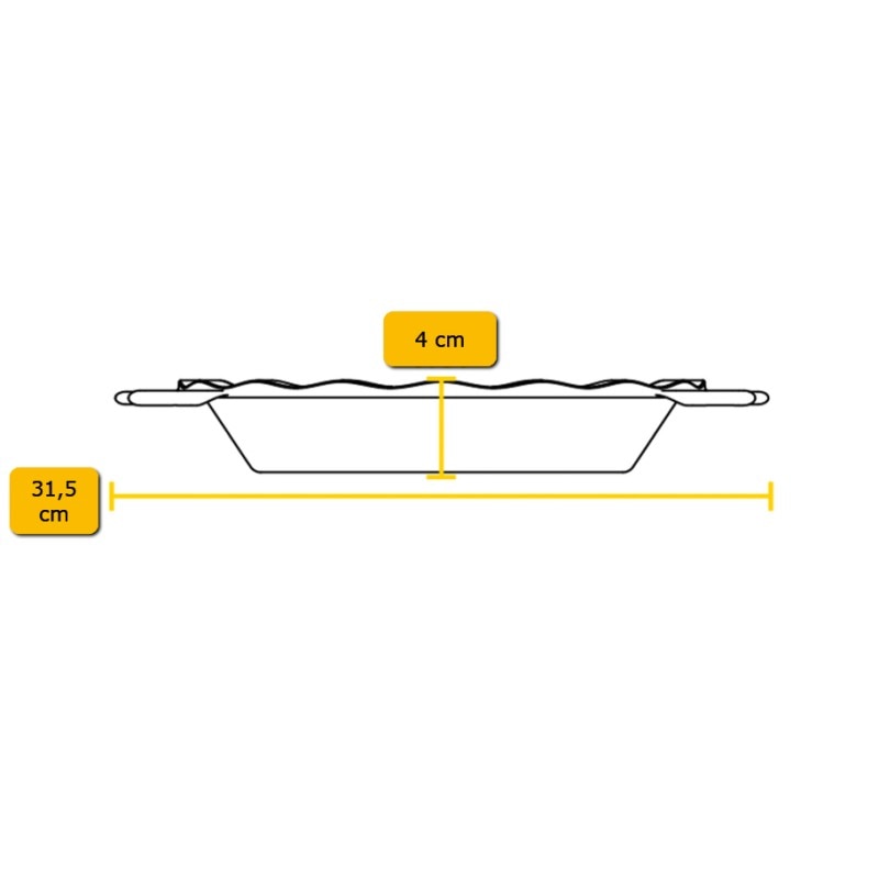 Tava rotunda din fonta pentru placinta 23 cm L-BW9PIE - eMAG.ro